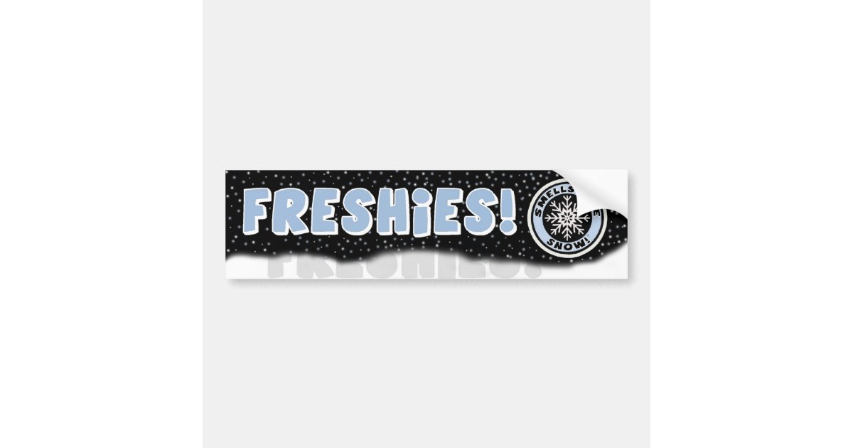 Smells Like Snow! Freshies Bumper Sticker | Zazzle