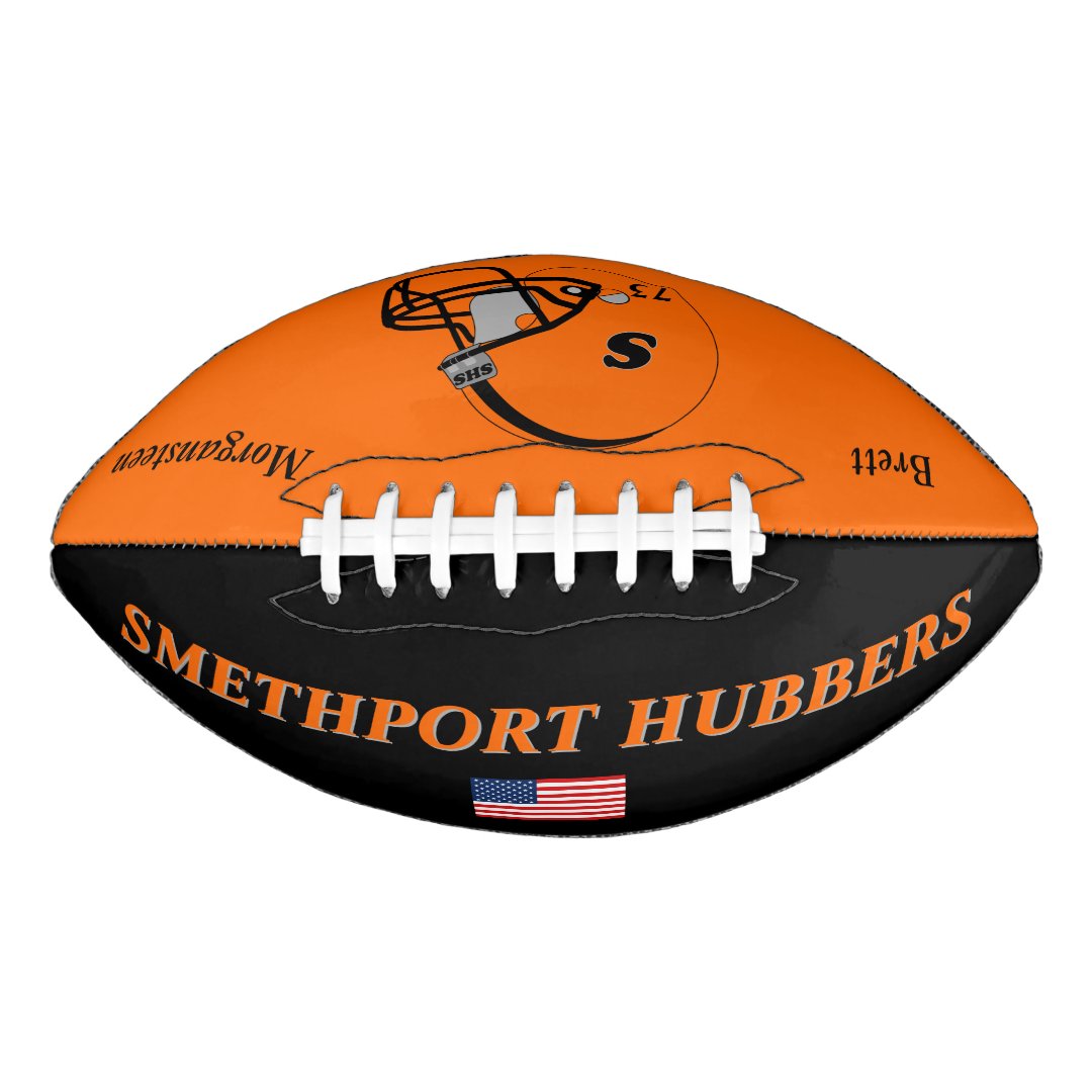 Smethport Hubbers Team Colors Personalized Player Football | Zazzle
