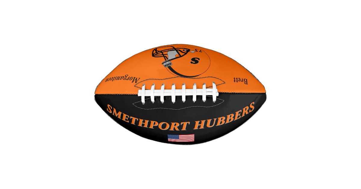 Smethport Hubbers Team Colors Personalized Player Football | Zazzle