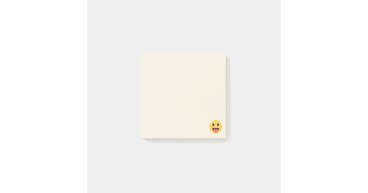 Smile and Tongue Out Emoji Post-it Notes | Zazzle