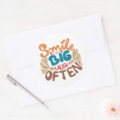 Smile Big Laugh Often: Joyful Classic Round Sticker | Zazzle
