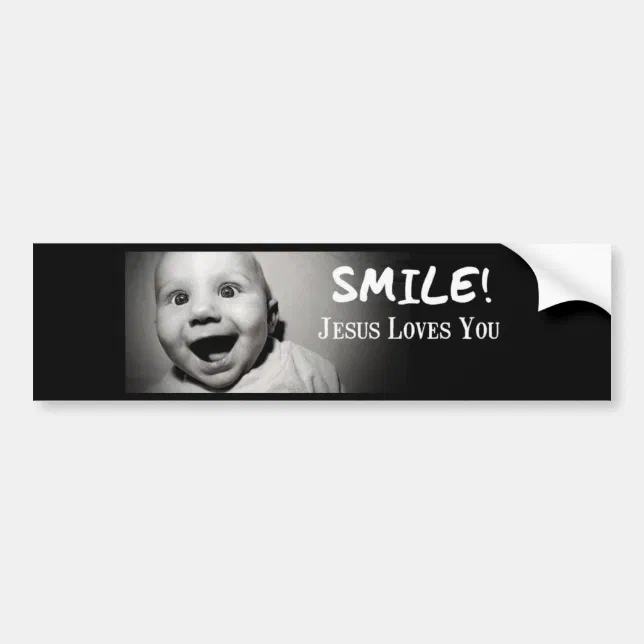 SMILE! BUMPER STICKER | Zazzle