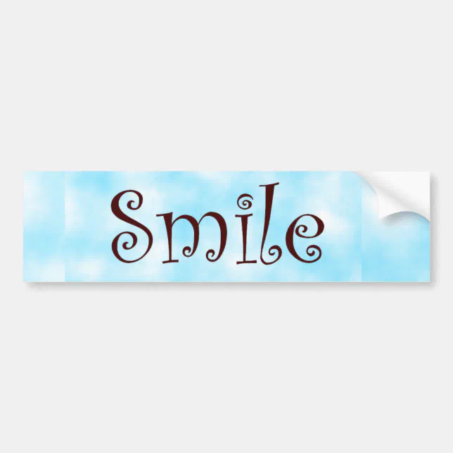 Smile-bumper sticker | Zazzle