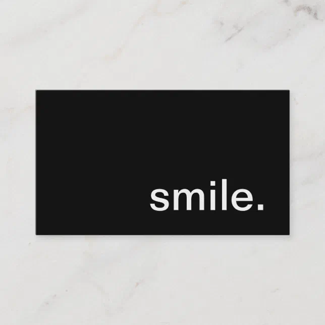 Smile Business Card | Zazzle
