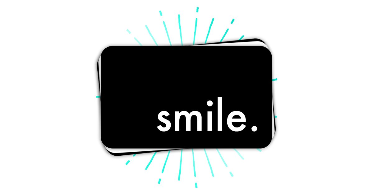 smile. business card | Zazzle