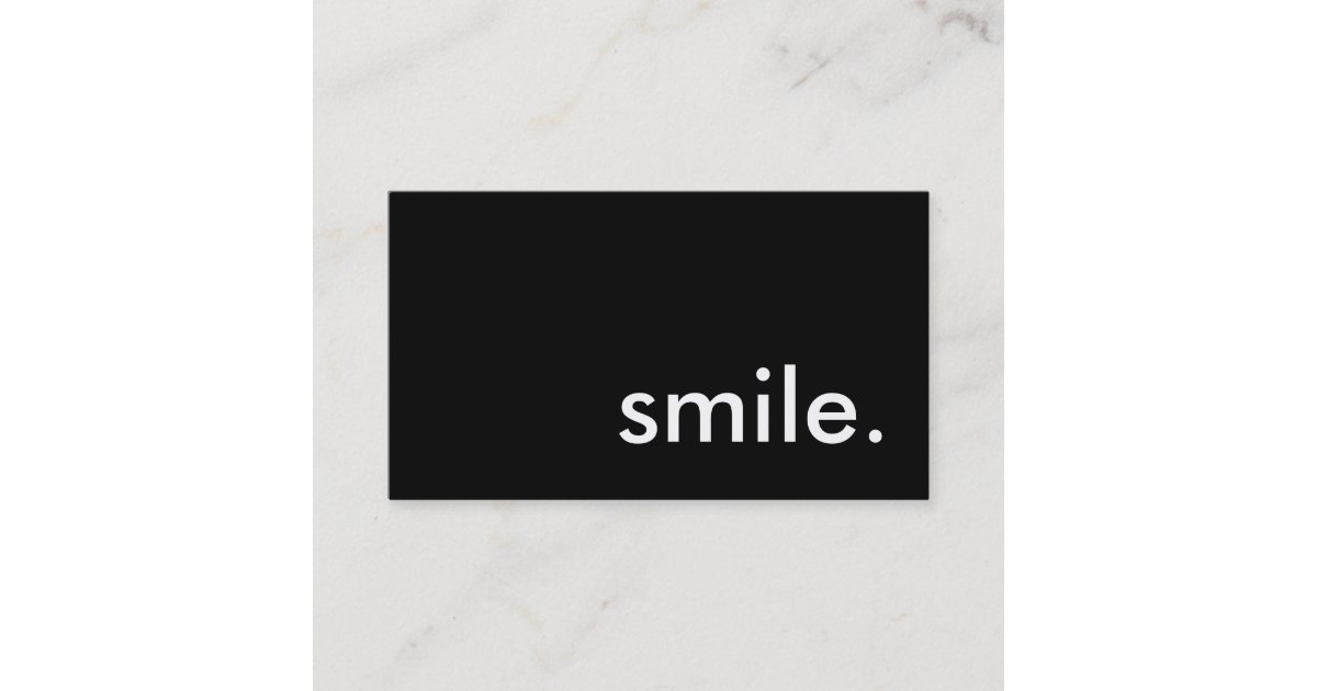 smile. business card | Zazzle