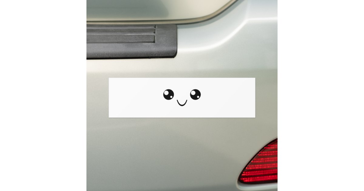 Smile Face Bumper Sticker | Zazzle