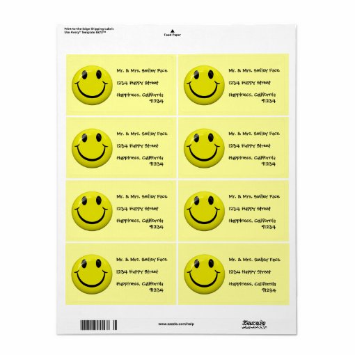 Smile Face Labels | Zazzle