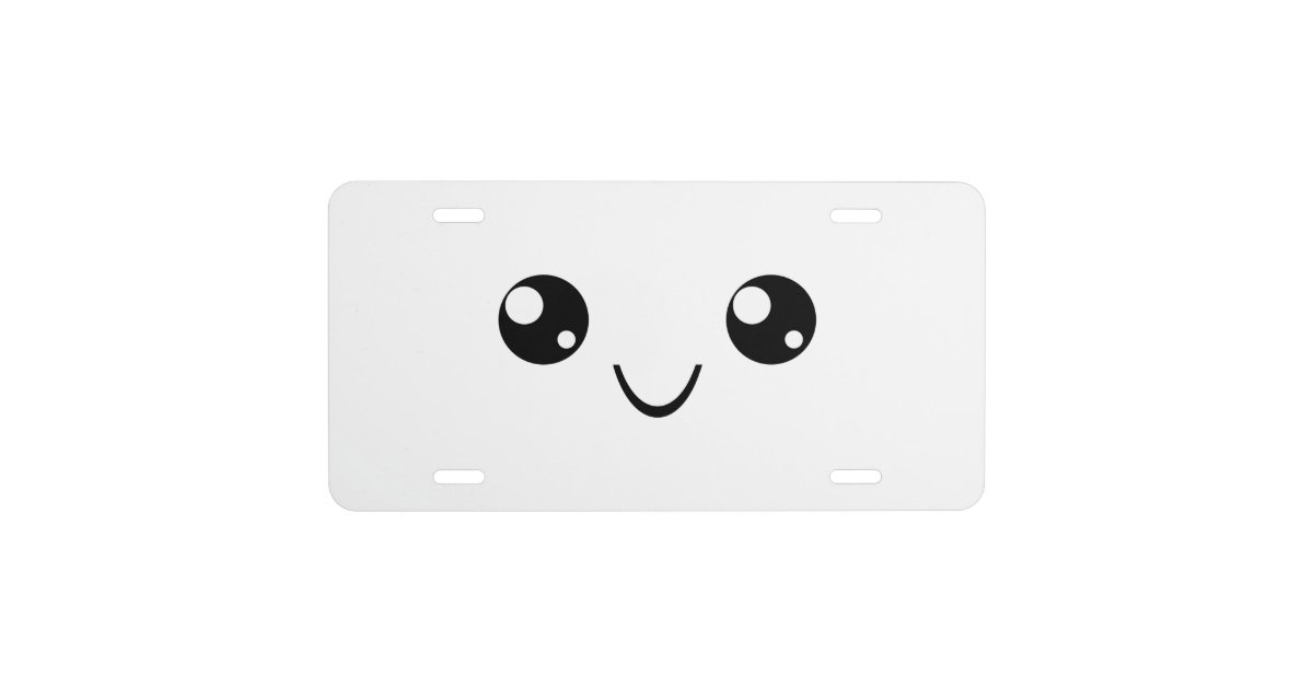 Smile Face License Plate | Zazzle