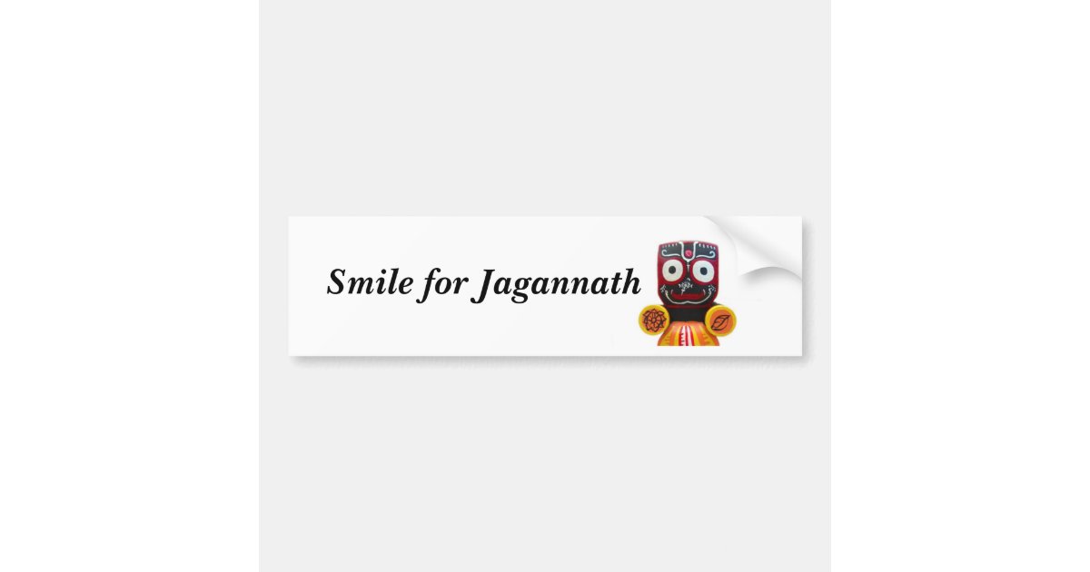 Smile for Jagannath bumper sticker | Zazzle