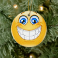 Smile Happy Face Friendship Ornamenet - SRF Ceramic Ornament | Zazzle
