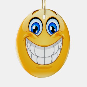 Smile Happy Face Friendship Ornamenet - SRF Ceramic Ornament | Zazzle