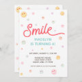 Smile Happy Face Multicolor Invitation | Zazzle