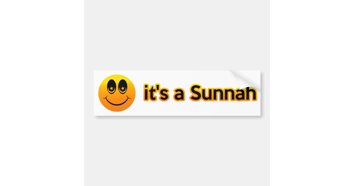 Smile it's a Sunnah Bumper Sticker | Zazzle