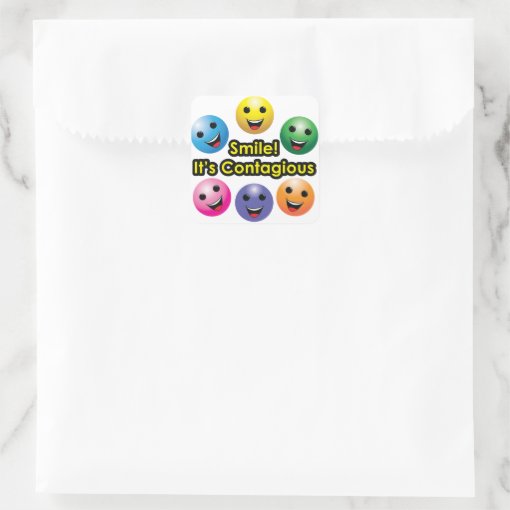 Smile! It's Contagious - sticker | Zazzle