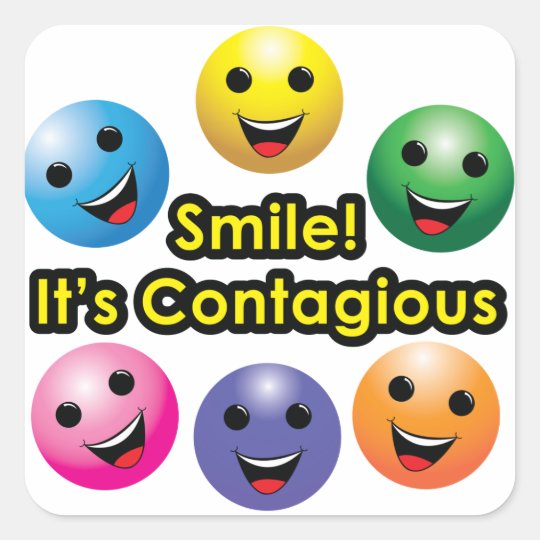 Smile! It's Contagious - sticker | Zazzle.com