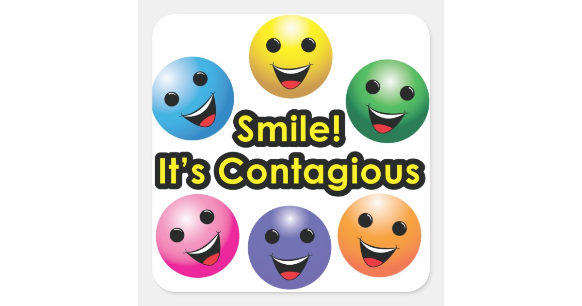 Smile! It's Contagious - sticker | Zazzle