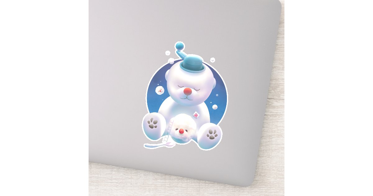Smile Pup: Ice Shaver Dreamland & Polar Bear Sticker | Zazzle