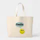 Smile-Smiley Face Large Tote Bag | Zazzle