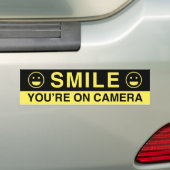 Smile You’re On Camera Bumper Sticker | Zazzle