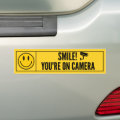 smile you're on camera bumper sticker | Zazzle