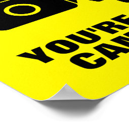 Smile you're on camera funny security video notice poster | Zazzle