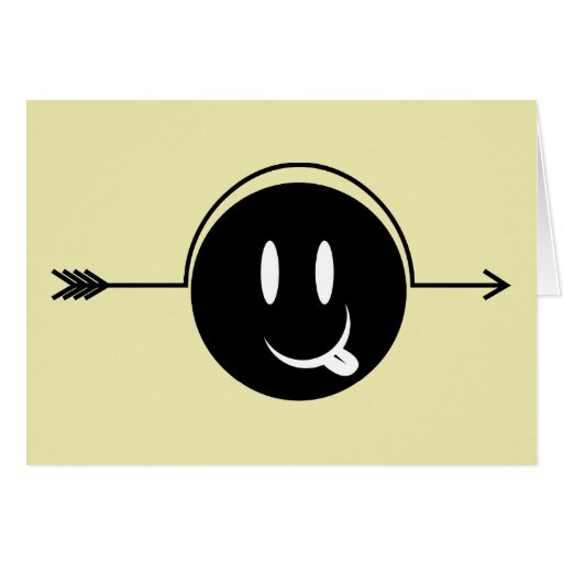 Smiley Face ~ Arrow Through Head Gag Card | Zazzle