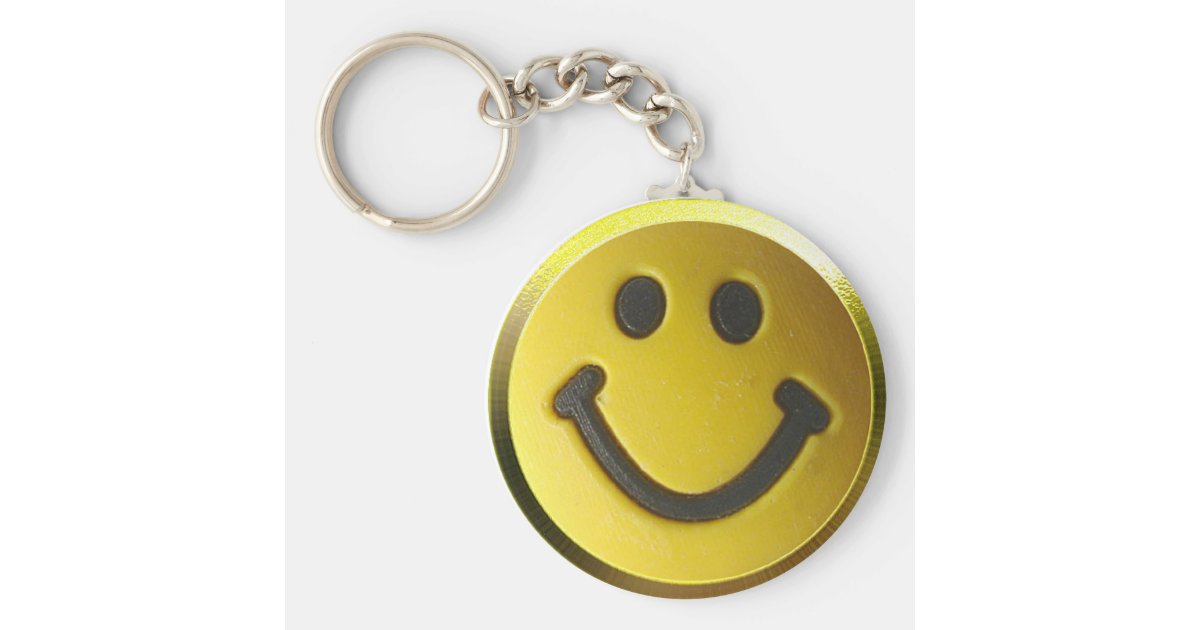 smiley face keychain | Zazzle