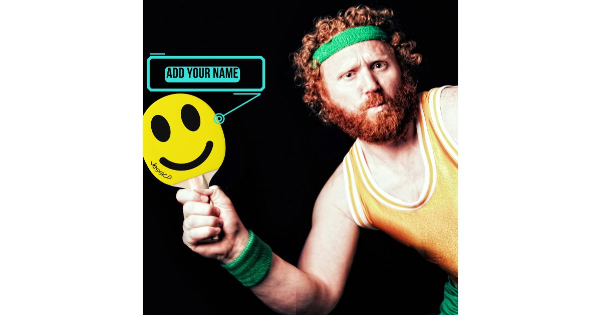 Smiley Face Ping Pong Paddle | Zazzle