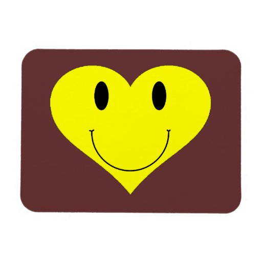 Smiley Heart Face Rectangle Magnet | Zazzle