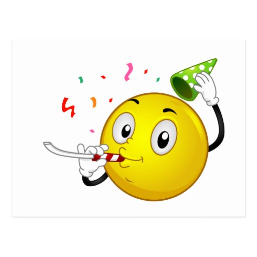 Smiley Party Postcard | Zazzle