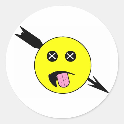 Smiley's Mistake Round Stickers | Zazzle