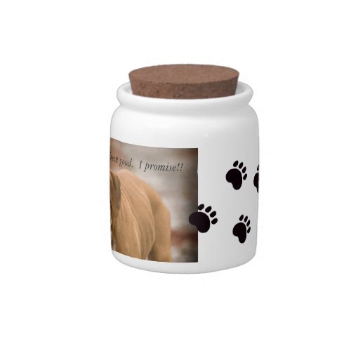 Smiling Boxer Dog, Dog Cookie Treats Jar | Zazzle