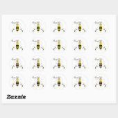 Smiling Bumble Bee Queen Bee Sticker | Zazzle
