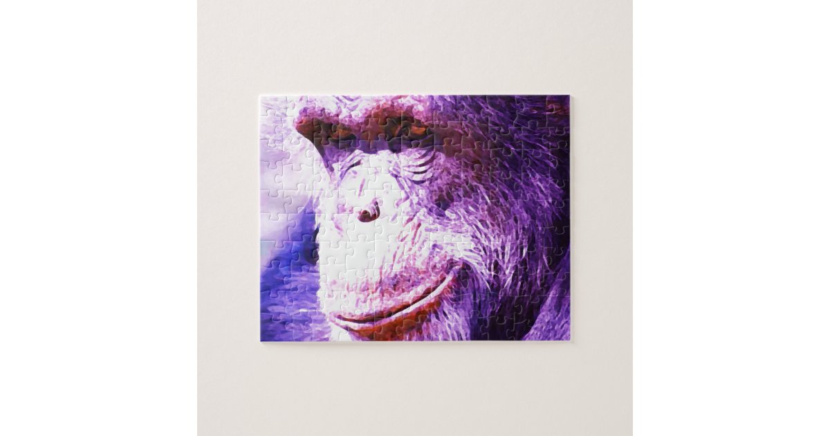 Smiling Chimpanzee Jigsaw Puzzle | Zazzle