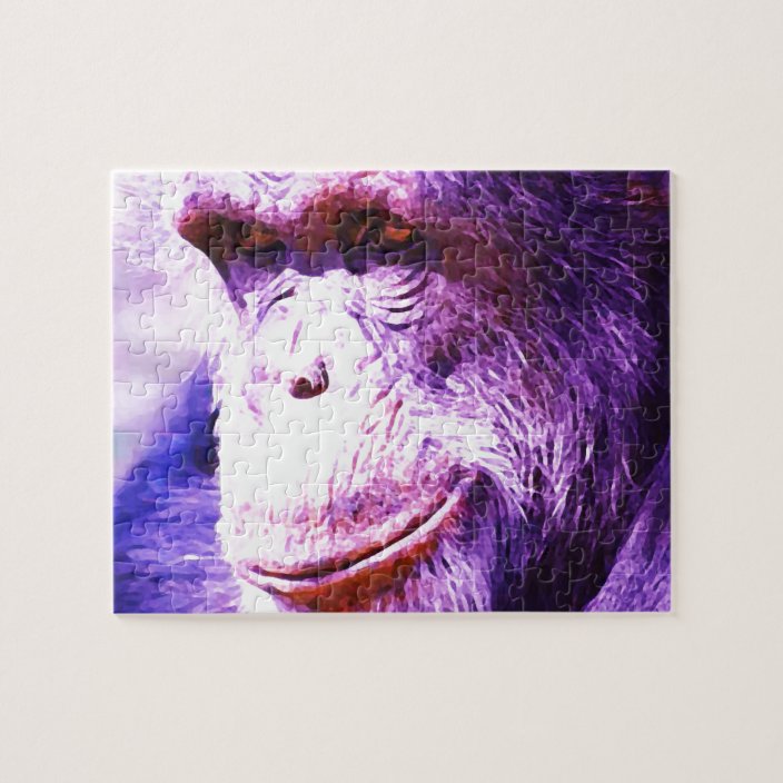 Smiling Chimpanzee Jigsaw Puzzle | Zazzle.com