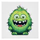 Smiling Cute Green Monster Cartoon Poster | Zazzle