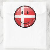 Smiling Denmark Flag Classic Round Sticker | Zazzle