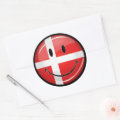 Smiling Denmark Flag Classic Round Sticker | Zazzle