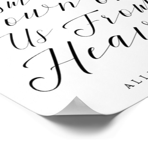 Smiling Down From Heaven Script Memorial Sign | Zazzle