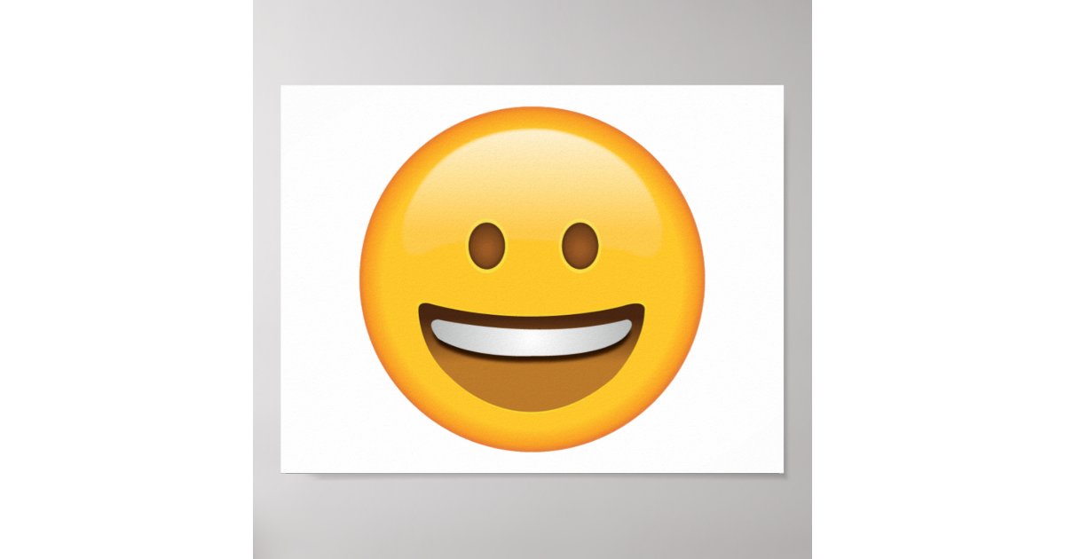 Smiling Face - Emoji Poster | Zazzle