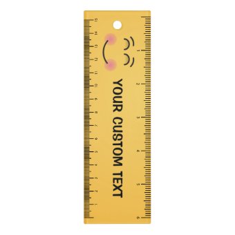 Smiling Face with Smiling Eyes 6 inch Ruler | Zazzle