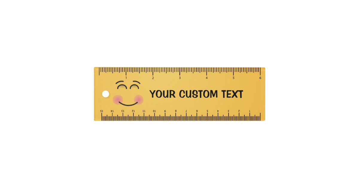 Smiling Face with Smiling Eyes 6 inch Ruler | Zazzle