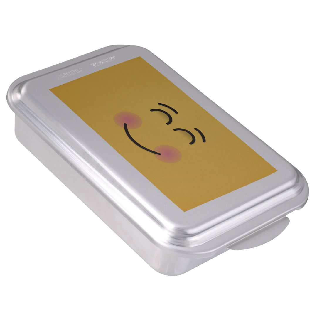 Smiling Face with Smiling Eyes Cake Pan | Zazzle
