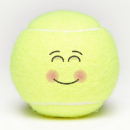 Smiling Face with Smiling Eyes Tennis Balls | Zazzle