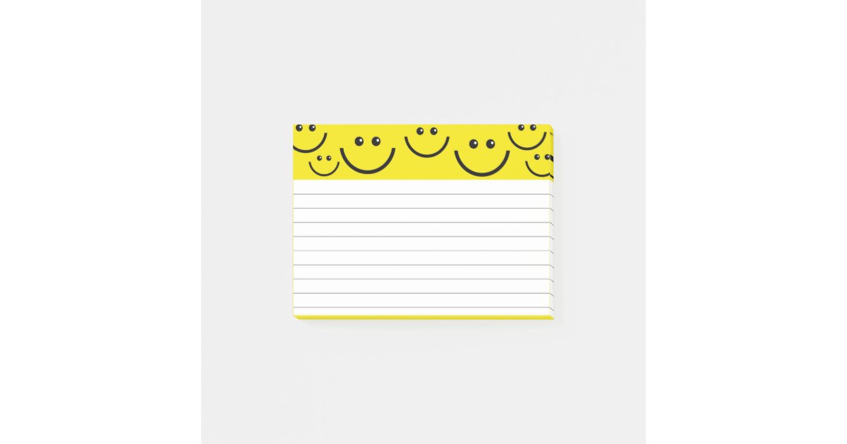 Smiling Faces in Sunshine Yellow Post-it Notes | Zazzle