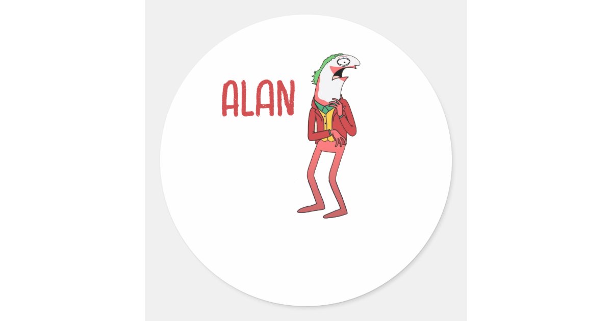 Smiling Friends Alan Classic Round Sticker | Zazzle