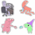 Smiling Friends Characters Adult Swim Sticker Pack | Zazzle