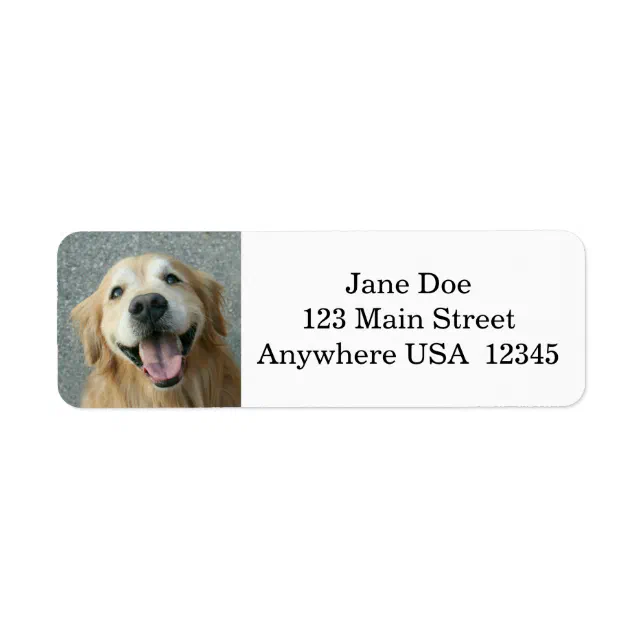 Smiling Golden Retriever Label | Zazzle