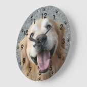 Smiling Golden Retriever Wall Clock | Zazzle